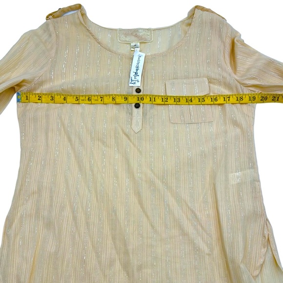 Nick & Mo | Tops | Nick Mo Ivory Sheer Tunic Size Medium | Poshmark
